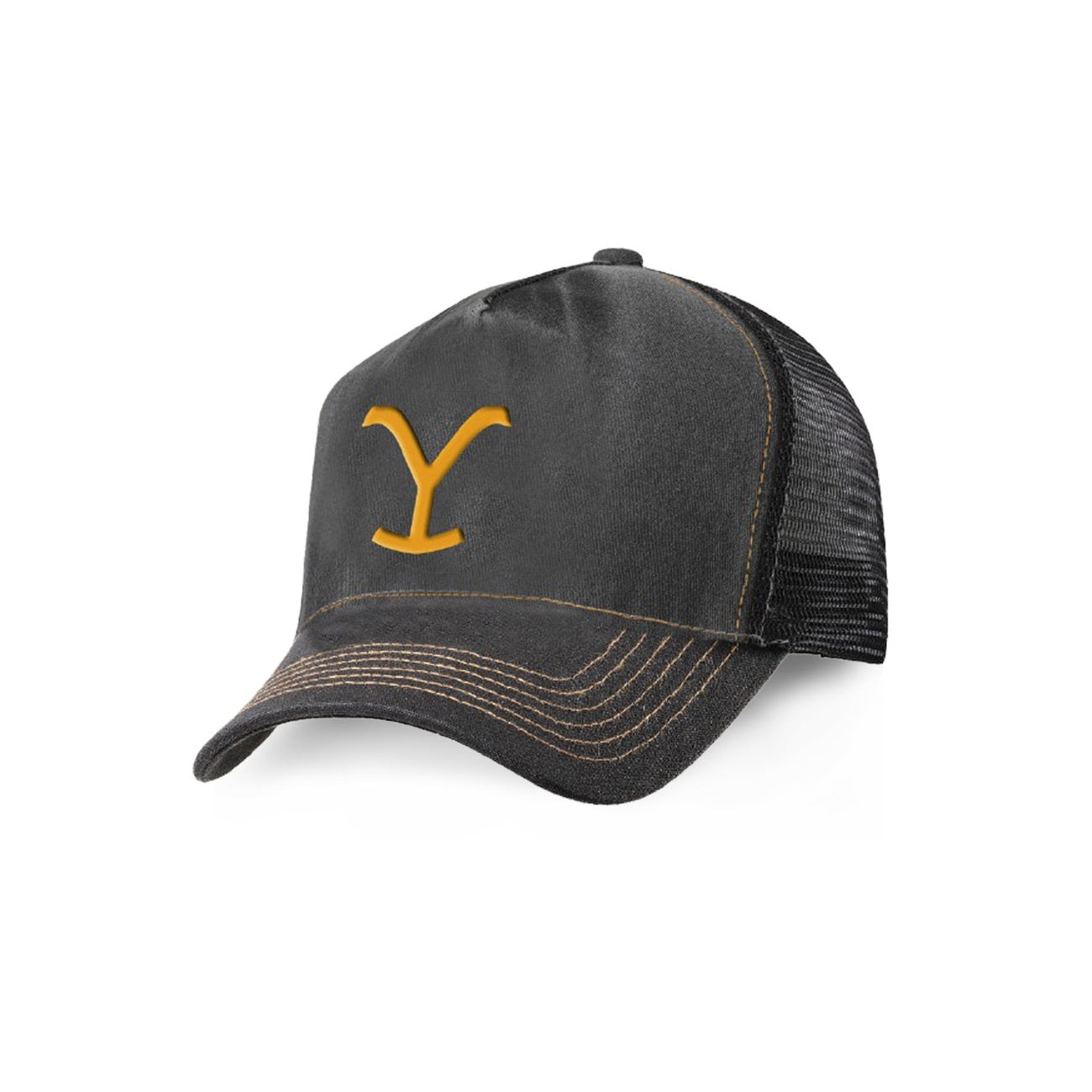 Yellowstone Trucker Cap Gray - Premium Snapback Hat | BlackHut – BLACKHUT